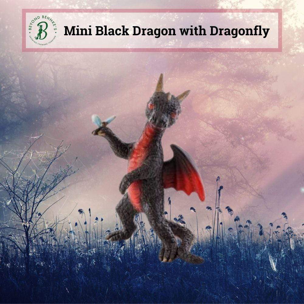 Mini Black Dragon with Dragonfly